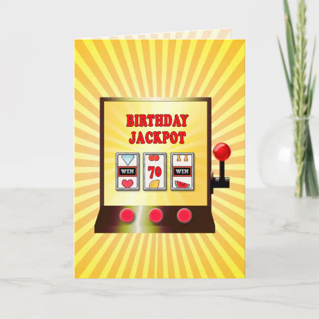 70th birthday slot machine card | Zazzle