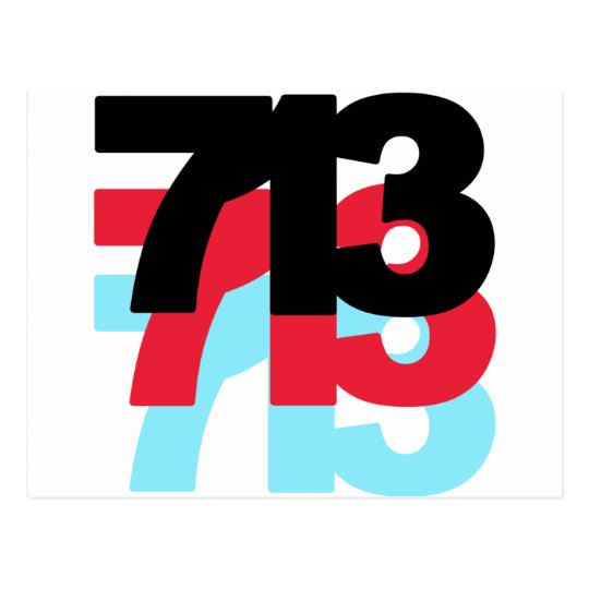 713 Area Code Postcard | Zazzle