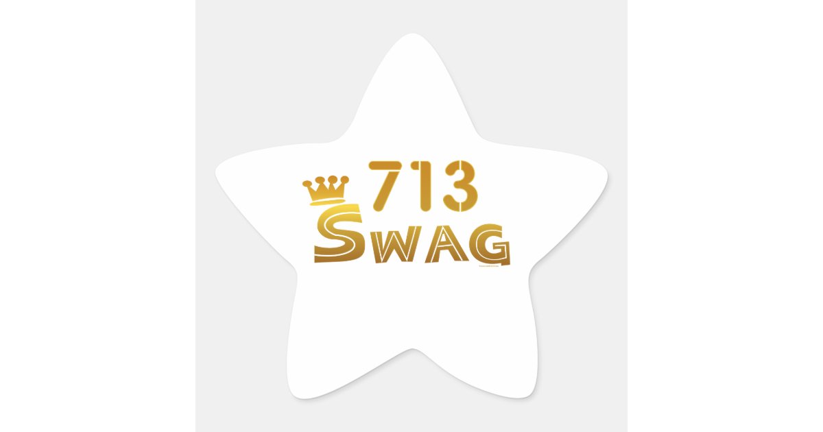 713 Texas Swag Star Sticker | Zazzle