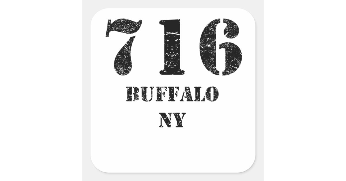 716 Buffalo NY Square Sticker | Zazzle