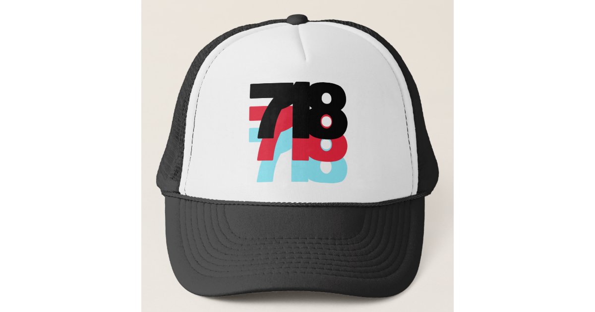 718 Area Code Trucker Hat | Zazzle