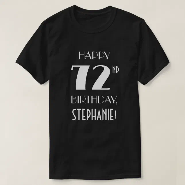72nd Birthday Party - Art Deco Inspired Look Shirt | Zazzle