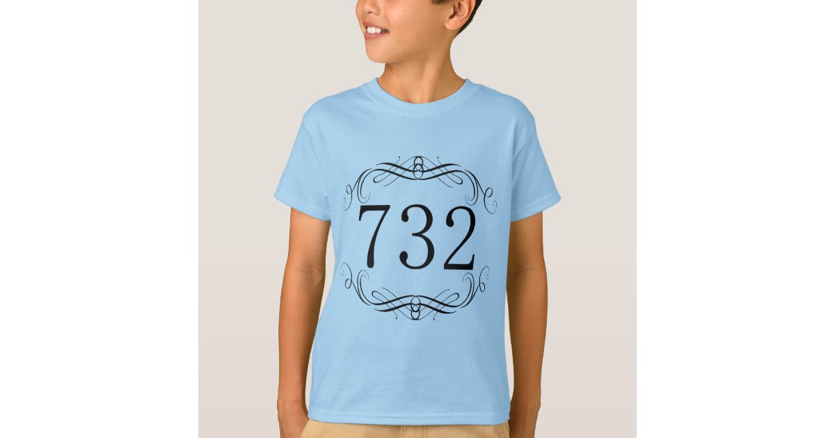 732 Area Code T-Shirt | Zazzle