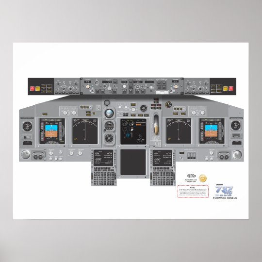 737NG Forward Panel Poster | Zazzle.com