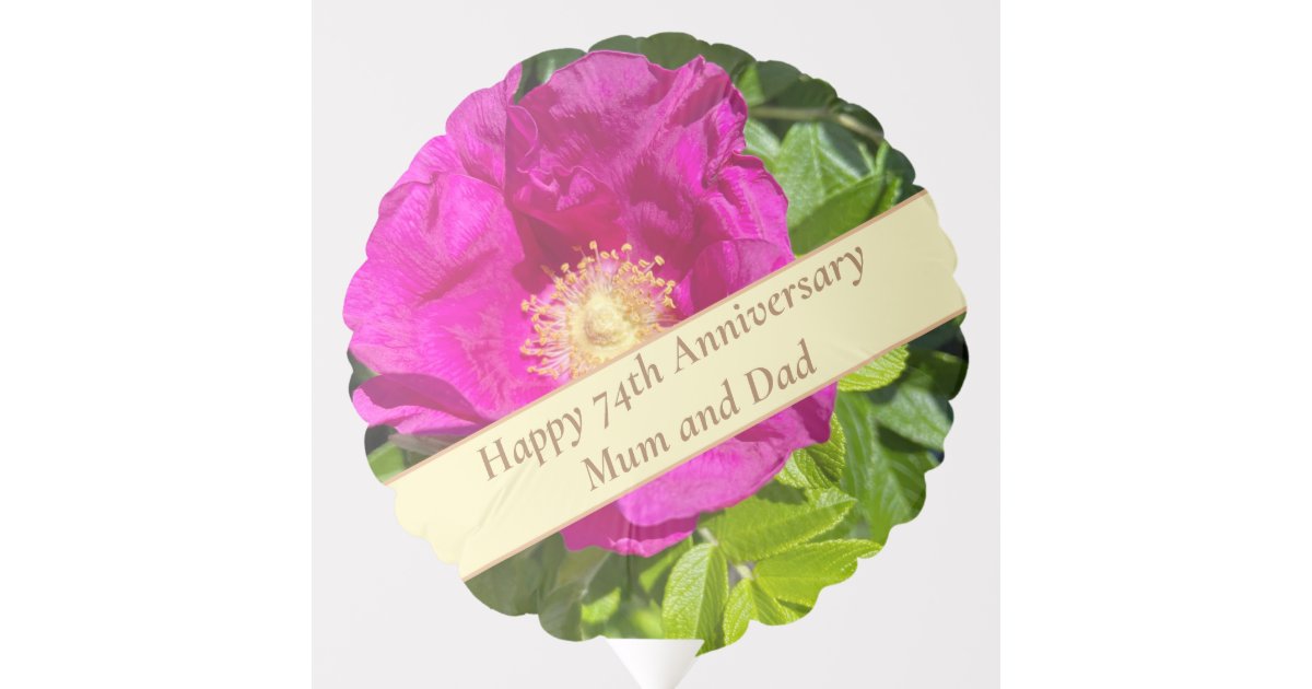 74th Anniversary Editable Balloon | Zazzle