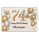 74th Birthday Gold Balloons Confetti Extra Large Card | Zazzle