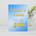 74th birthday party invitation with beer | Zazzle