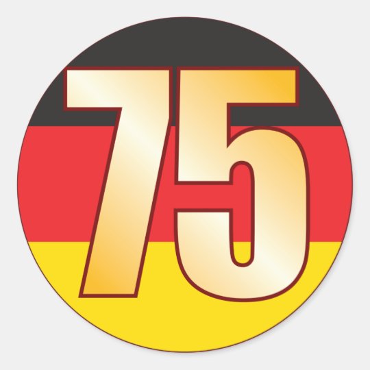 75 GERMANY Gold Classic Round Sticker | Zazzle.com