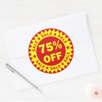 75% Off Retail Sale Stickers | Zazzle