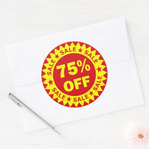 75% Off Retail Sale Stickers | Zazzle