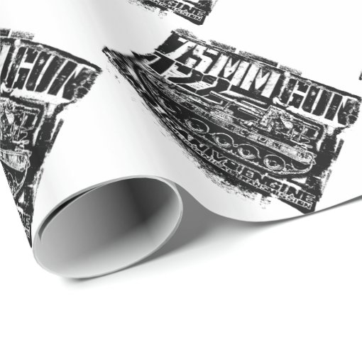 75mm gun T22 Wrapping Paper Wrapping Paper | Zazzle