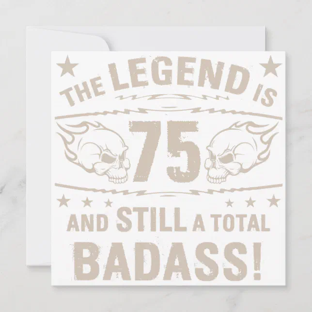 75th Birthday Badass Card | Zazzle