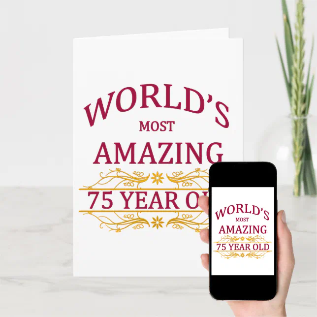 75th. Birthday Card | Zazzle