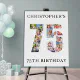 75th Birthday Photo Collage Number 75 Personalized Foam Board | Zazzle