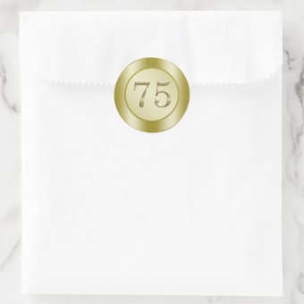 75th Birthday Sticker | Zazzle