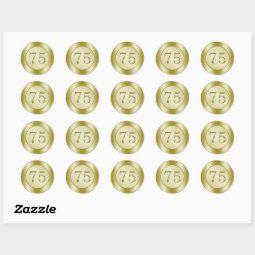 75th Birthday Sticker | Zazzle