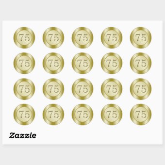 75th Birthday Sticker | Zazzle