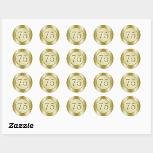 75th Birthday Sticker | Zazzle