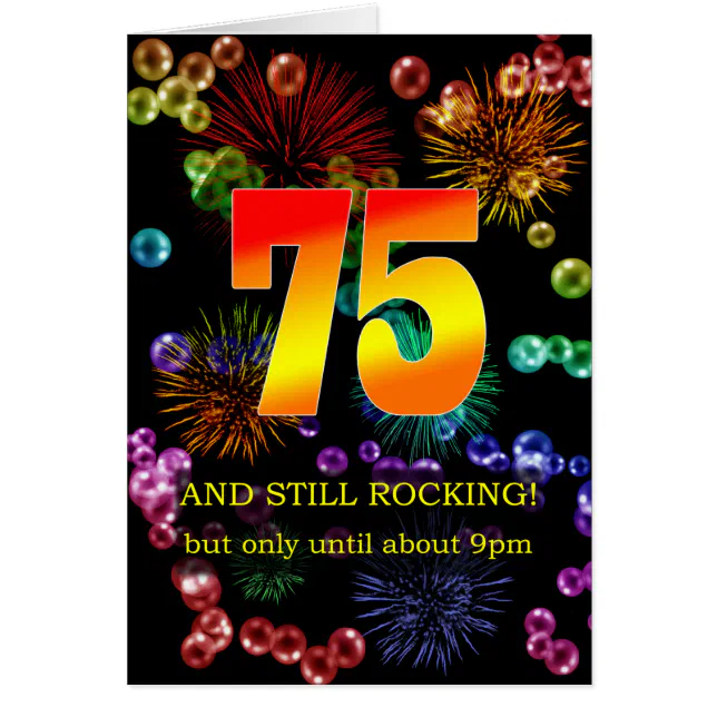 75th Birthday Still Rocking | Zazzle