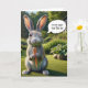 75th Birthday Winking Rabbit With a Carrot Card | Zazzle