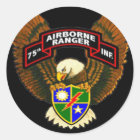 75th Infantry Ranger Regiment Scroll Classic Round Sticker | Zazzle.com