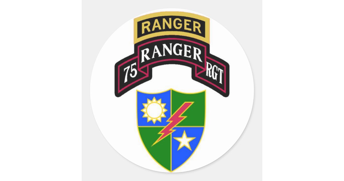 75th Infantry Ranger Regiment Scroll Classic Round Sticker | Zazzle