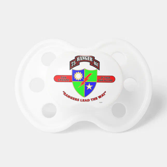 75TH RANGER BATTALION "ARMY RANGERS" PACIFIER | Zazzle