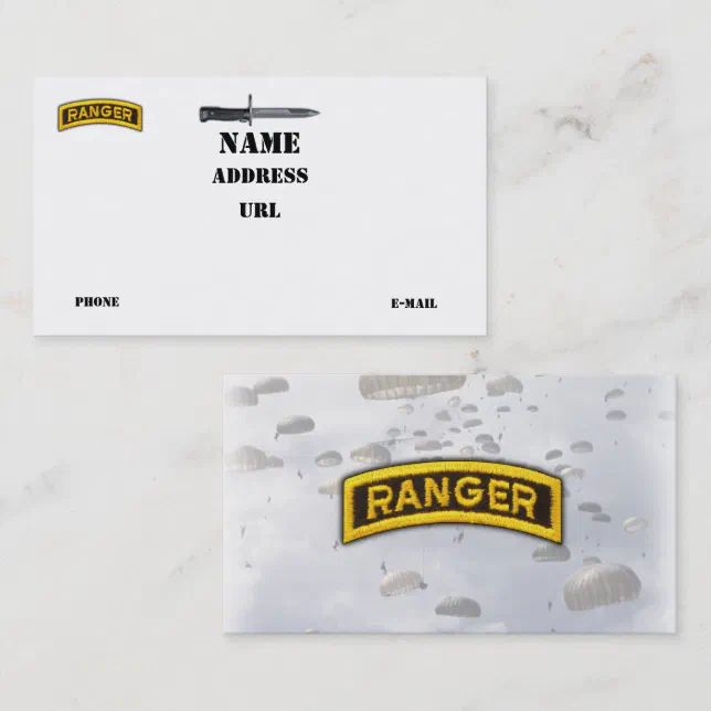 75th Ranger Regiment Army Rangers Fort Benning vet Business Card | Zazzle