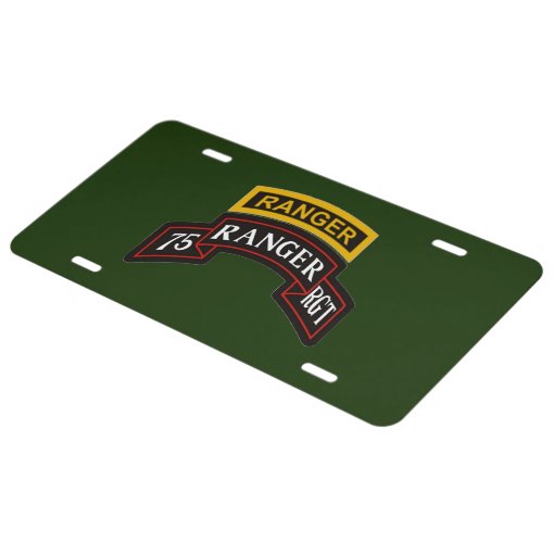 75TH RANGER REGIMENT LICENSE PLATE | Zazzle