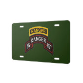 75TH RANGER REGIMENT LICENSE PLATE | Zazzle