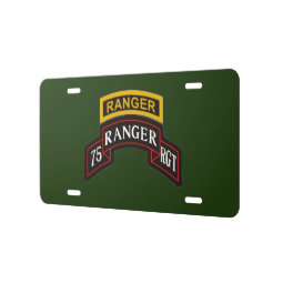 75TH RANGER REGIMENT LICENSE PLATE | Zazzle