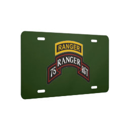 75TH RANGER REGIMENT LICENSE PLATE | Zazzle
