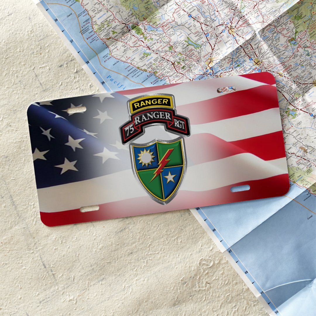 75th Ranger Regiment License Plate | Zazzle