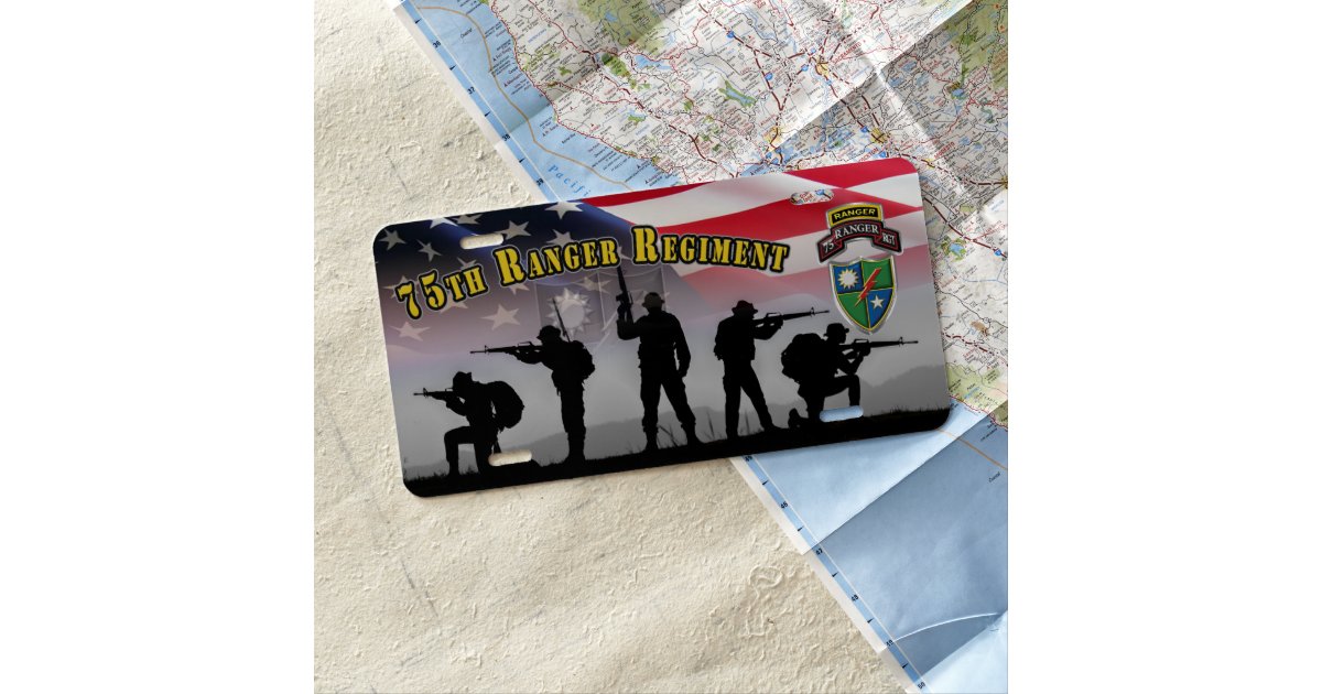 75th Ranger Regiment License Plate | Zazzle
