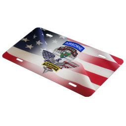 75th Ranger Regiment & Ranger Tab Flag License Plate | Zazzle