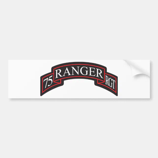75th Ranger Regiment Scroll Bumper Sticker | Zazzle