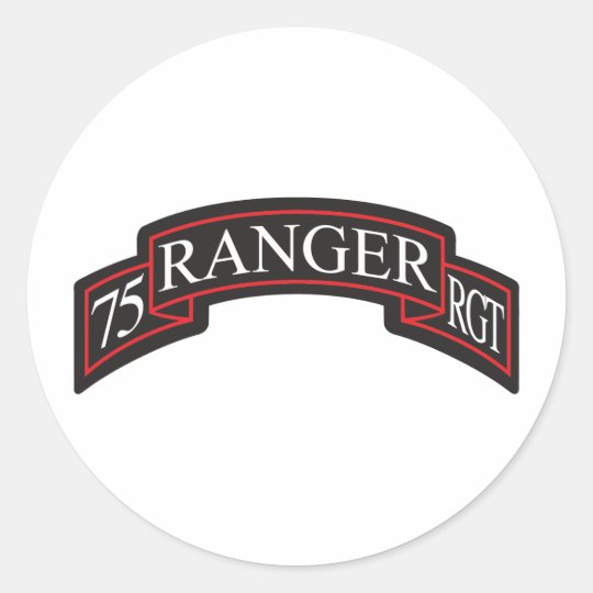 75th Ranger Regiment Scroll Classic Round Sticker | Zazzle.com