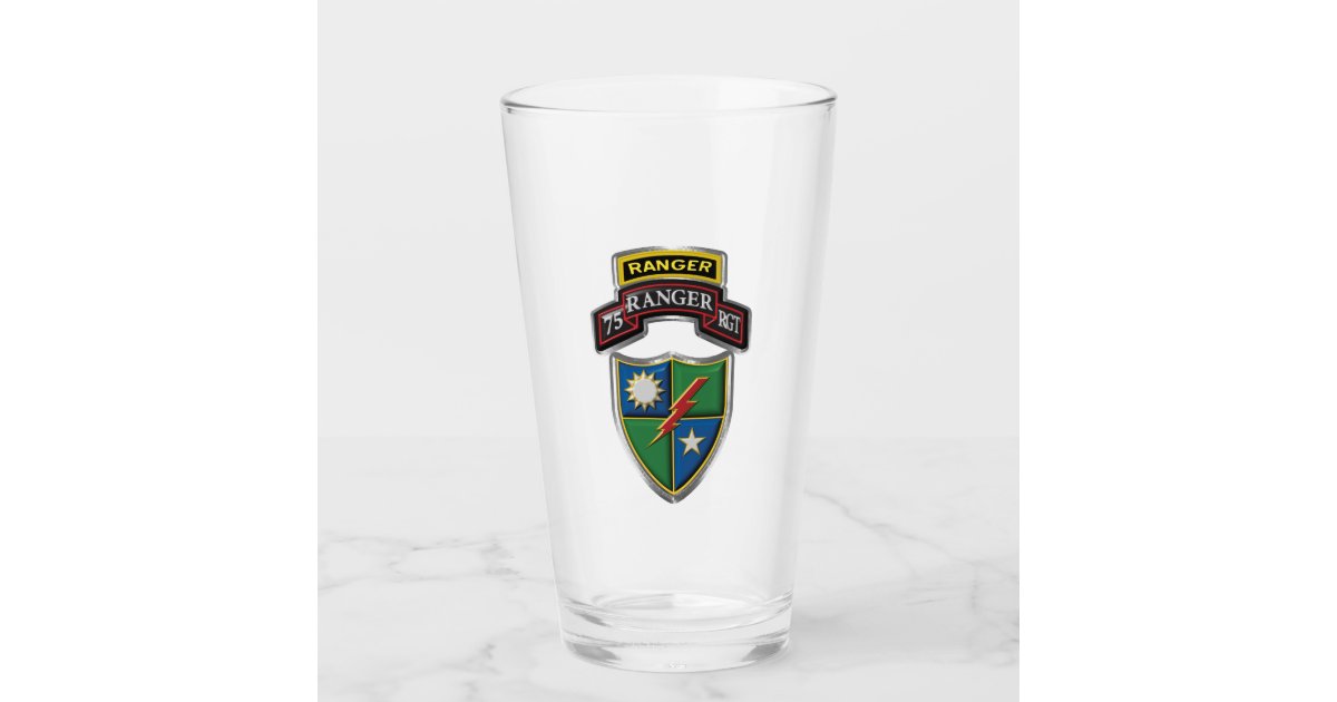 75th Ranger Regiment Tab Scroll & Patch Glass | Zazzle
