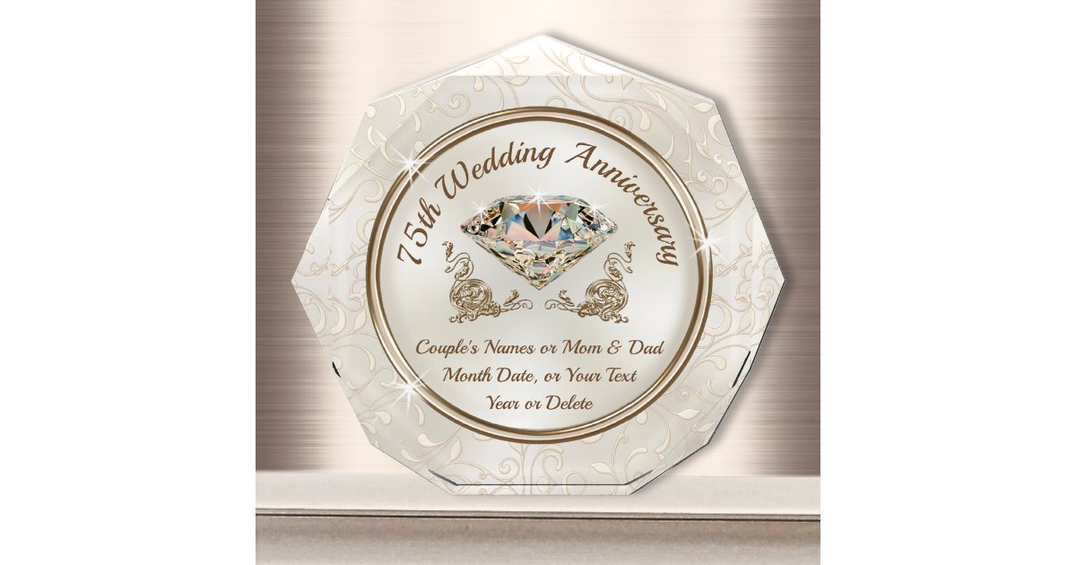 75th Wedding Anniversary Diamond Symbol Gift | Zazzle