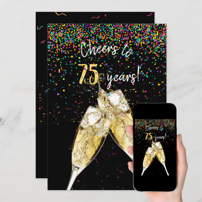 75th wedding anniversary party invitation | Zazzle
