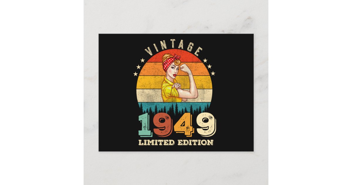 76 Year Old Bday 1949 Vintage 76th Birthday Women Postcard | Zazzle