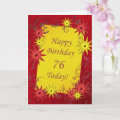 76th Birthday card | Zazzle