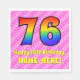 76th Birthday: Pink Stripes & Hearts, Rainbow # 76 Napkins | Zazzle
