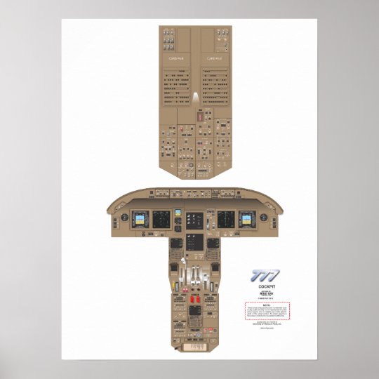 777 Cockpit Poster | Zazzle.com