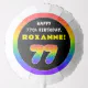 77th Birthday: Colorful Rainbow # 77, Custom Name Balloon | Zazzle