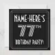 77th Birthday Party: Art Deco Style w/ Custom Name Invitation | Zazzle