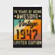 78th Birthday Men 78 Years Old Women 1947 Limited Card | Zazzle