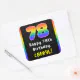 78th Birthday: Rainbow Spectrum # 78, Custom Name Square Sticker | Zazzle