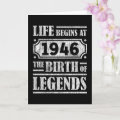 79 Year Old 1946 Birth Of Legend 79th Birthday Card | Zazzle