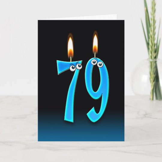 79th Birthday Candles Card | Zazzle.com